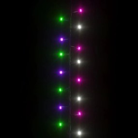 Světelný LED řetěz s 1 000 LED pastelový barevný 25 m PVC