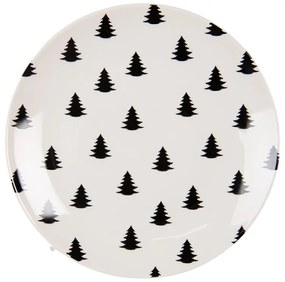 Porcelánový dezertní talíř se stromky Beautiful Christmas – 20x2 cm