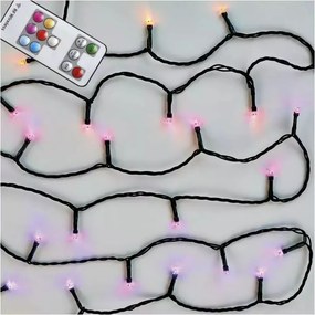 EMOS LED vánoční řetěz 12m, venkovní i vnitřní, RGB programy, časovač D4AA03