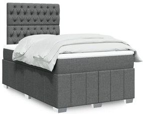 Box spring postel s matrací tmavě šedá 120x190 cm textil 3291615