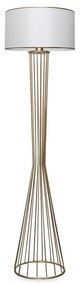Designová stojanová lampa Fellini 155 cm bílá / zlatá