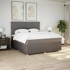 Box spring postel s matrací taupe 180x200 cm textil 3294432