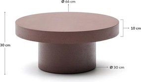 Betonový kulatý zahradní konferenční stolek ø 66 cm Aiguablava – Kave Home