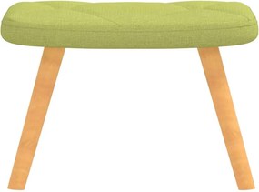 Relaxační křeslo se stoličkou zelené textil 327539