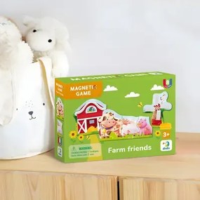 DODO Magnetická hra Přátelé z farmy / Magnetky / 8 dílků / od 3 let