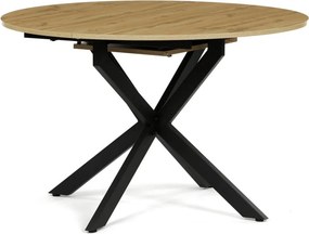 Jídelní stůl rozkládací 120-160x120 cm DT-I1120 OAK, melamin, dub – Barva (vyberte): hnědá béžová