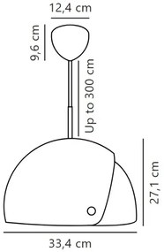 DFTP by Nordlux - Lustr na lanku s nastavitelným stínítkem ALIGN 1xE27/15W/230V