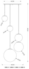 Globo 15851-5 - Lustr na lanku VARUS 5xE27/60W/230V