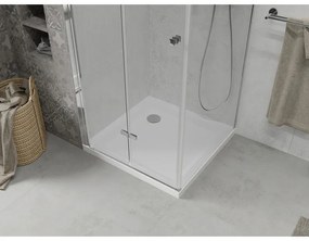 Mexen Lima sprchový kout 80x80cm, 6mm sklo, chromový profil - čiré sklo + Slim sprchová vanička - 856-080-080-00-00-4010