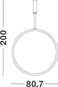 Závěsné LED svítidlo NOVA LUCE CHANGE 48W 3000K 9070170 stmívatelné Triac
