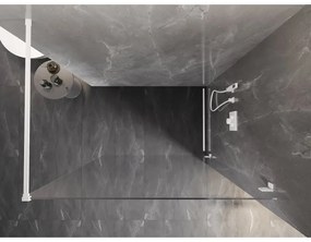 Mexen Lunar sprchová stěna pravá 120 x 200 cm, 8mm čiré sklo, bílá, 830-120-000-20-00-P