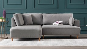 Hanah Home Rohová pohovka FELIX světle šedá levá 825BLC1373