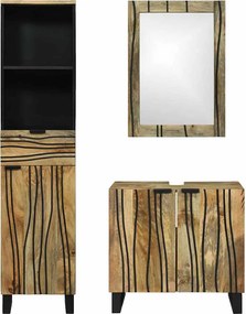 Sada koupelnového nábytku 3 ks Hnědá 38 x 33 x 160 cm 3310043