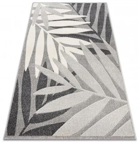 koberec FEEL 1827/16811 LISTY šedá / krémový velikost 180x270 cm | krásné koberce cz
