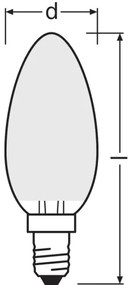 LED žárovka E14 LEDVANCE 2,2 (25W) teplá bílá (2700K)