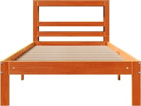 Postel bez matrace voskově hnědá 75 x 190 cm masivní borovice 3306057