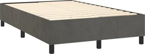 Box spring postel s matrací tmavě šedá 120 x 200 cm samet 3143194