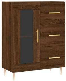 Skříň highboard hnědý dub 69,5 x 34 x 180 cm kompozitní dřevo - Default Title