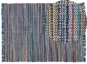 Modrý bavlněný koberec 160x230 cm BESNI Beliani