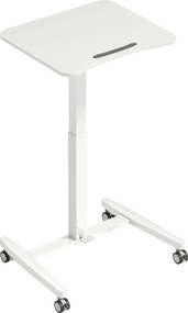 HOMCOM výškově nastavitelný stojací stůl 75–114 cm — mobilní stolík na notebook s naklápěcí deskou, bezpečnostní zarážkou, ocelovým rámem, pneumatick…
