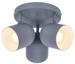 Stropní lampa 3xE27 šedá 32cm AZURO