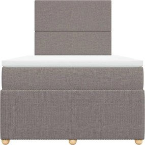 Box spring postel s matrací taupe 120x200 cm textil 3294320