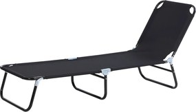 Outsunny lehátko na opalování zahradní lehátko nastavitelné opěradlo lehátko relaxační lehátko kempingové lehátko pro zahradu balkon 188 x 56 x 28cm |