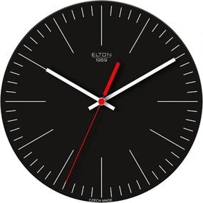 ELTON Skleněné nástěnné hodiny Elton Empathy – černé E19.4730.90.006954