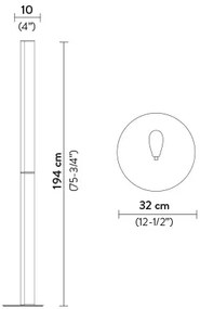 Slamp Stojací LED lampa MODULA linear Barva: Černá plissè