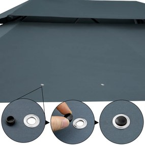 Zahradní altán 4x3m SH04AN antracit Dekorhome