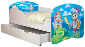Dětská postel - Rytíř  140x70 cm + šuplík