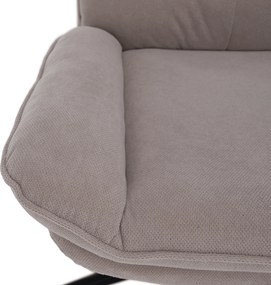 Luxusní otočné křeslo s podnoží, šedobéžová/černá, MADIX