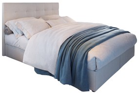 Kontinentální postel 180 cm Karen Comfort (béžová) (s matrací a úložným prostorem). 1056013
