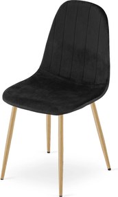 Jídelní židle PADVA VELVET, černá