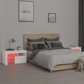 Noční stolky 2 ks s LED osvětlením bílé 70 x 36,5 x 40 cm 3152770
