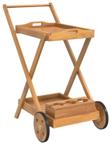 vidaXL Čajový vozík 54 x 87 x 90 cm masivní akáciové dřevo