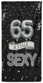 Osuška Stále sexy – černá (věk: 65, Velikost osušky: 100x170cm)