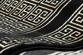 Dywany Łuszczów, Běhoun Gloss 6776 86 greek black/gold, 60x300, žlutá, kancelář
