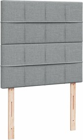 Box spring postel s matrací světle šedý 100 x 200 cm textil 3292699