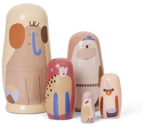 Ferm Living Dřevěné matrjošky Critter Nesting Dolls