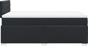 Box spring postel s matrací černá 120x190 cm umělá kůže 3286112