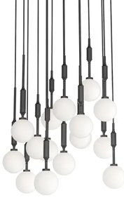 Designový lustr Ero 16 černá