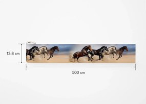Samolepící bordura na zeď Koně | 5 m x 13.8 cm | DWB8242
