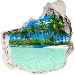 Wallmuralia Samolepící díra na stěnu Tropická pláž 75x75 cm