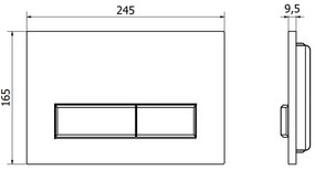 Mexen FENIX 09 - splachovací tlačítko pro Mexen Fenix, bílá matná, 600920