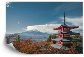 Fototapeta Japonská Pagoda Na Podzim Omyvatelný vlies 254x184