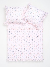 Sinsay - Květovaný povlečovací set - pastelová růžová