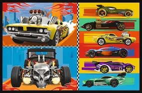 TREFL Puzzle Hot Wheels: Autíčka / 2x70 dílků / 27,5 x 18 cm / od 4 le