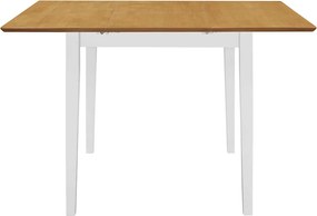 Rozkládací jídelní stůl bílý (80–120) x 80 x 74 cm MDF 247625