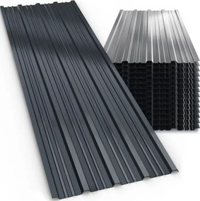 Trapézový plech ARON, sada 14ks, 110×46cm, antracitová Gardebruk